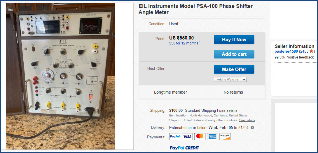 EIL Instruments, Timonium MD, 1973-1977