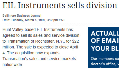 EIL Instruments, Timonium MD, 1973-1977