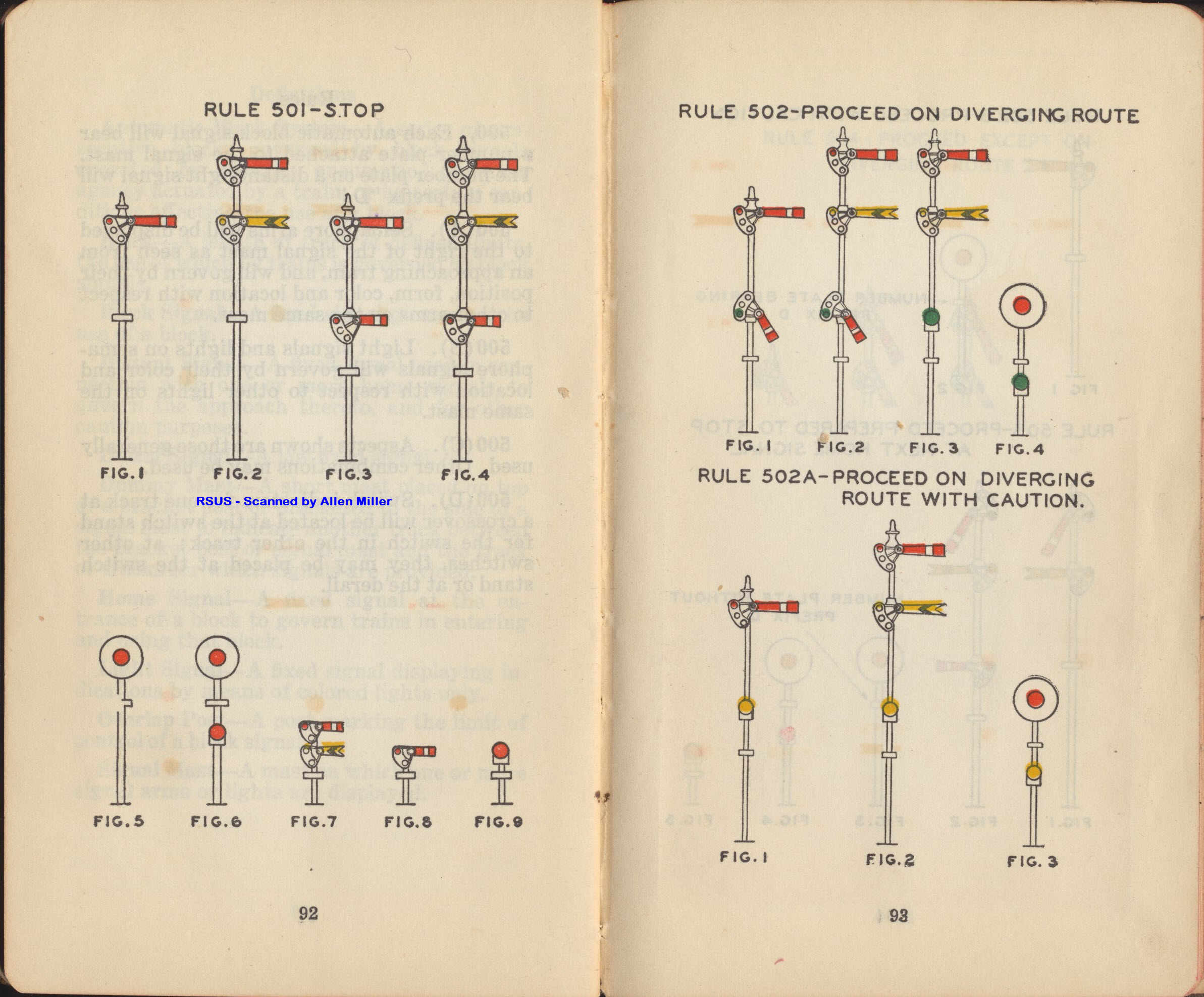 Southern PAcific Co Signal Aspects 1930