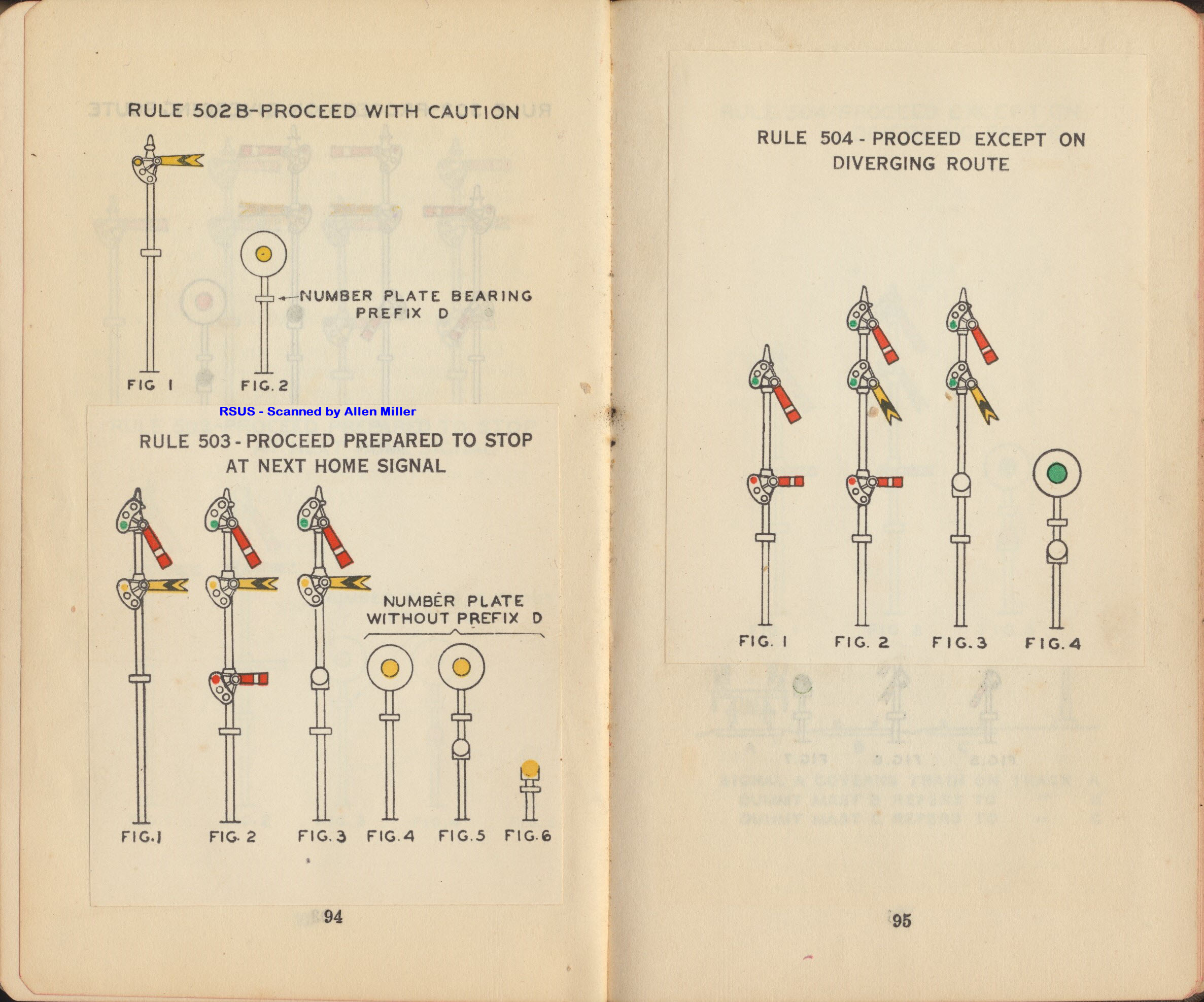 Southern PAcific Co Signal Aspects 1930