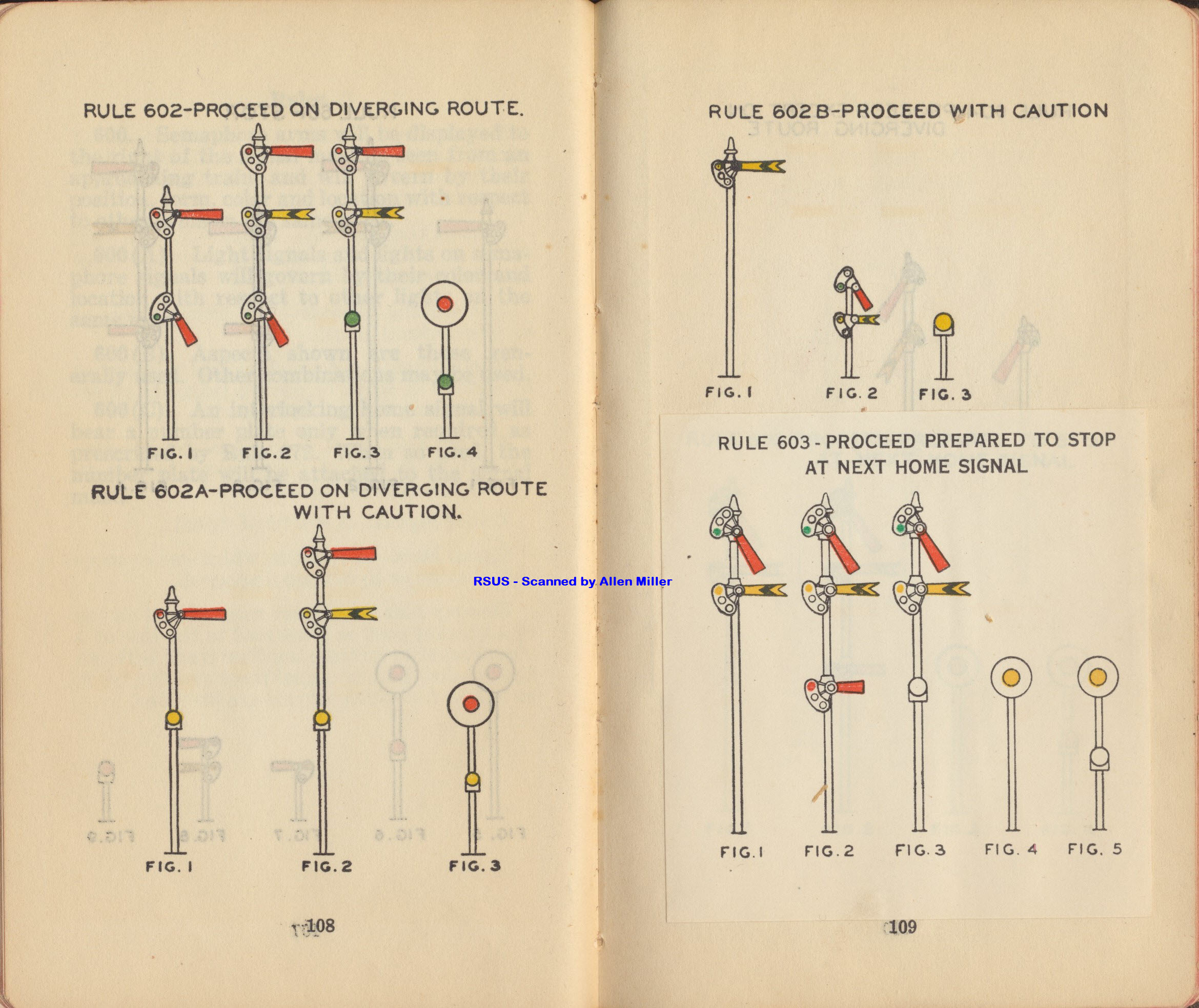 Southern PAcific Co Signal Aspects 1930