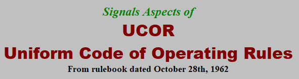 UCOR Signal Aspects 1962