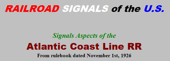 Atlantic Coast Line RR Signal Rulebook 1926