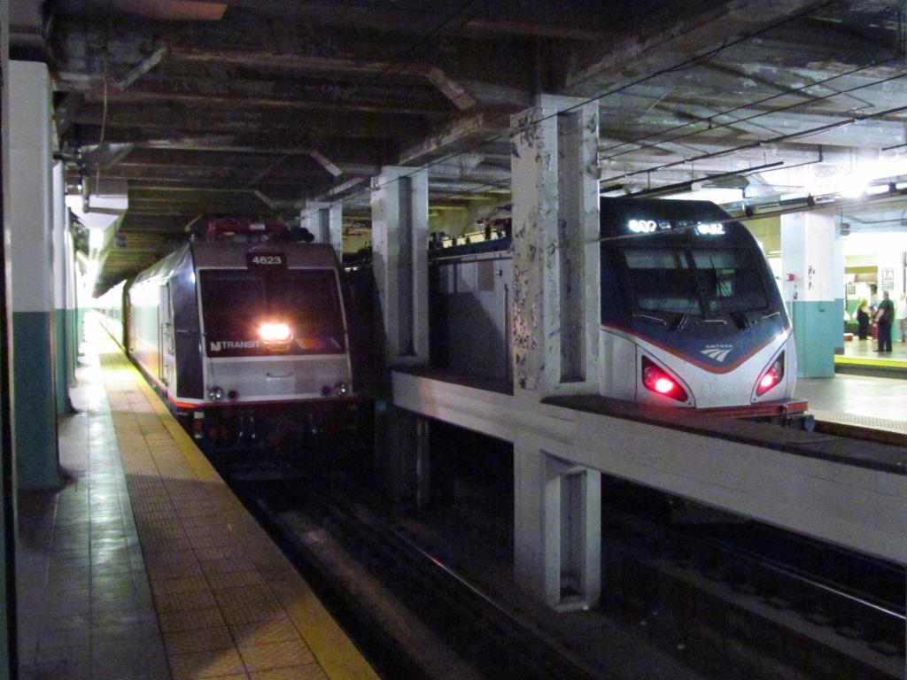 MARC, NJT, and AMTRAK running on SEPTA in Philly